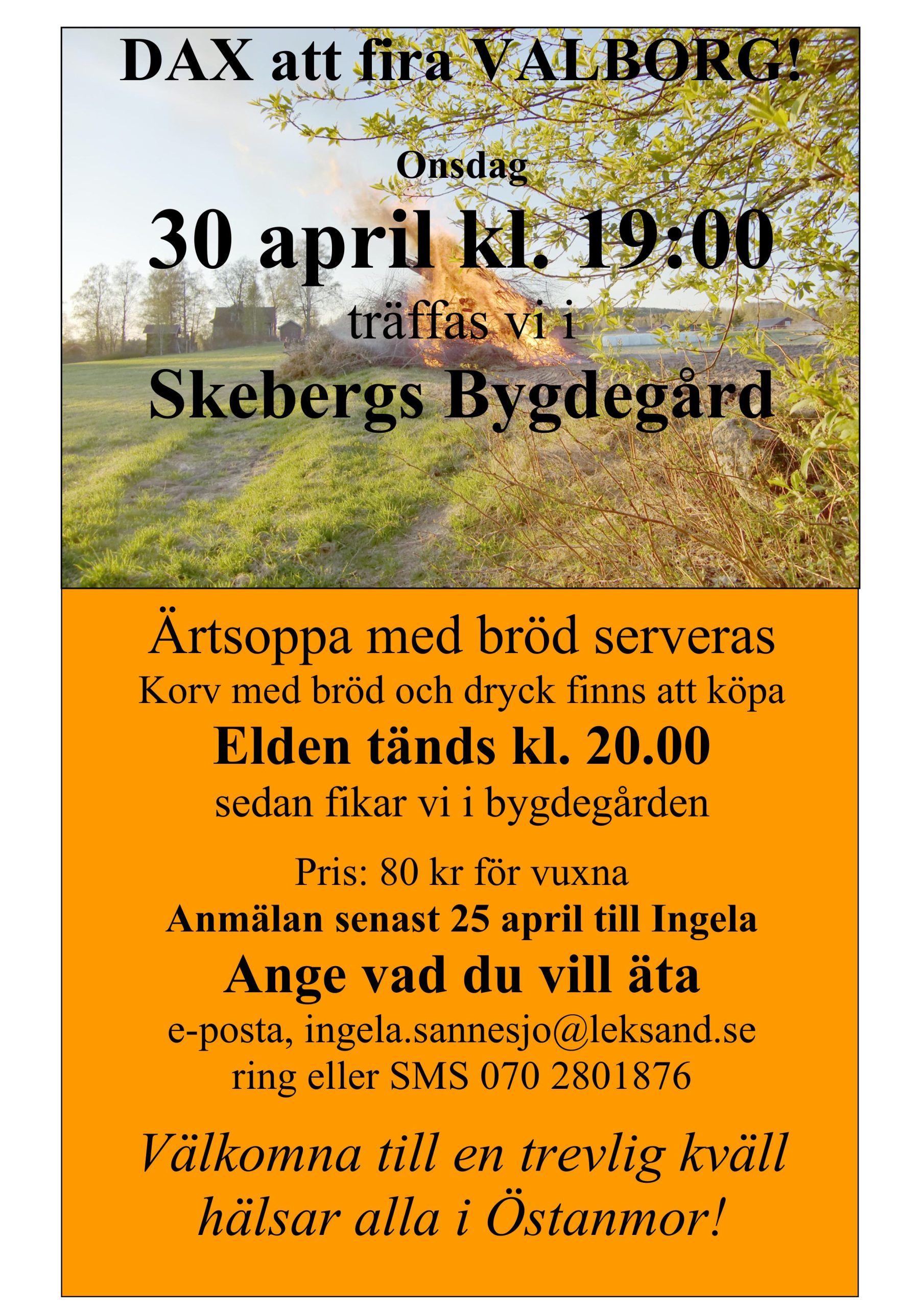 Valborg 2025 - Skebergs bygdegård